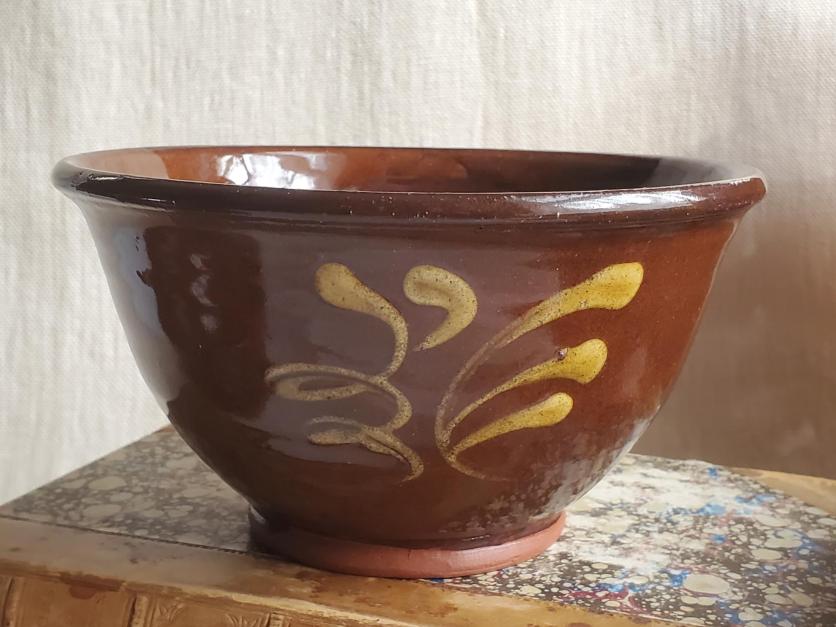 Pied Potter Hamelin & Kulina Folk Art American redware